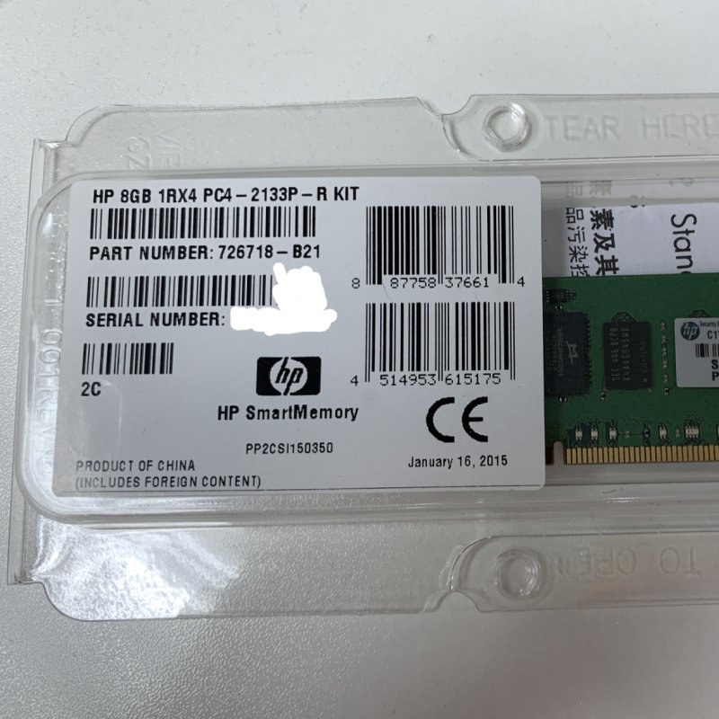 [726718-B21] HP 8GB Dual Rank x8 DDR4 2133 MHz 288-pin DIMM RAM 二手價錢及狀況 - Price二手買賣區 Price.com.hk